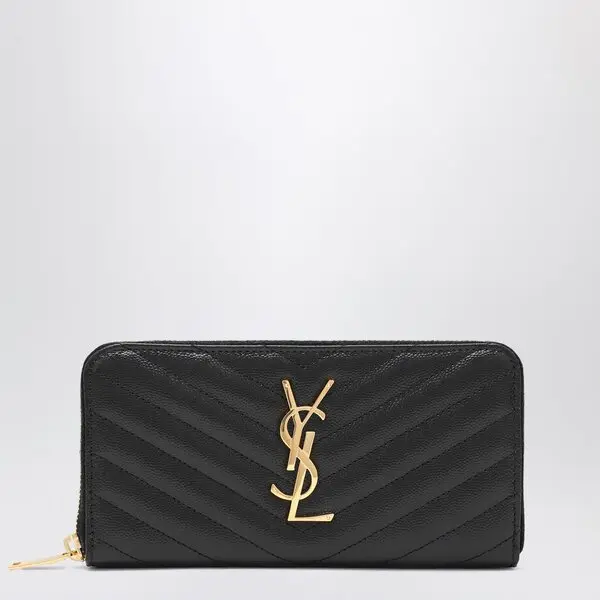 Saint Laurent Cassandre Matelasse Wallet - Black