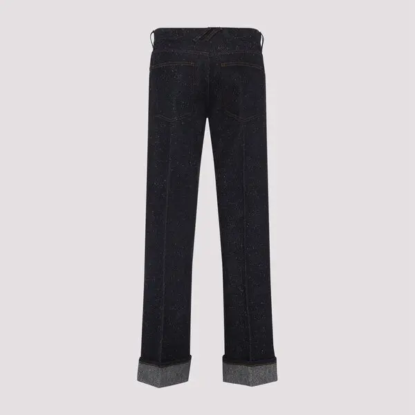 Burberry Cotton Blend Straight Leg Jeans