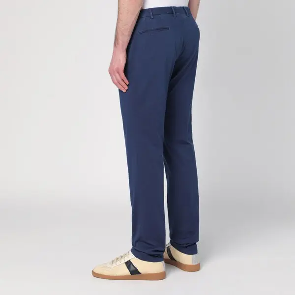 SANTANIELLO Cotton Trousers - Blue