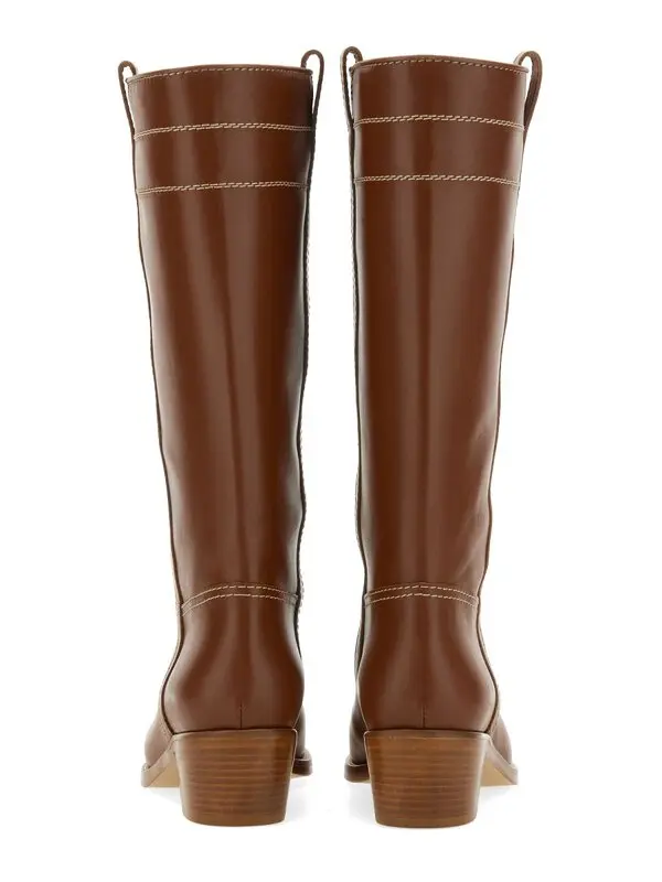 FAY Leather Knee High Boots