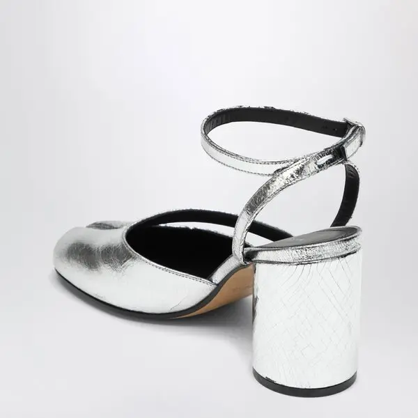 MAISON MARGIELA Tabi Sandals In Broken Mirror Finish - Silver