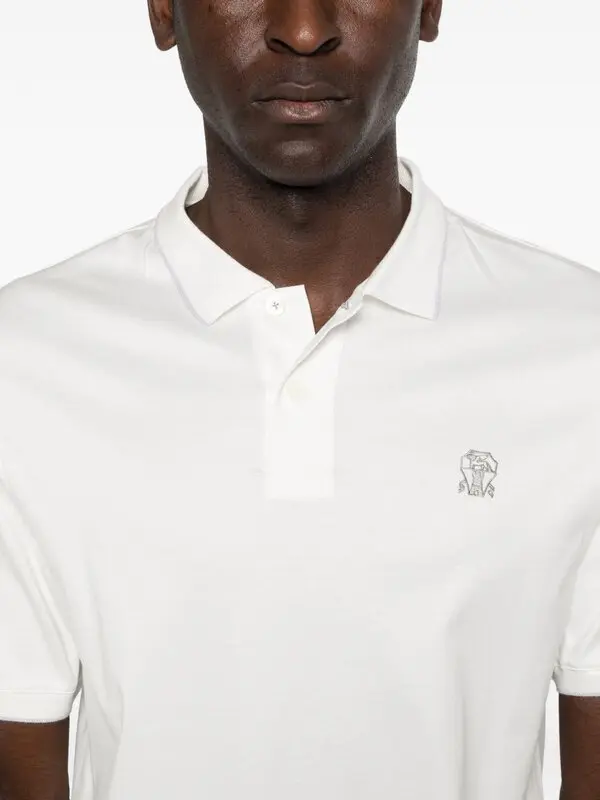 Brunello Cucinelli Logo Cotton Polo Shirt