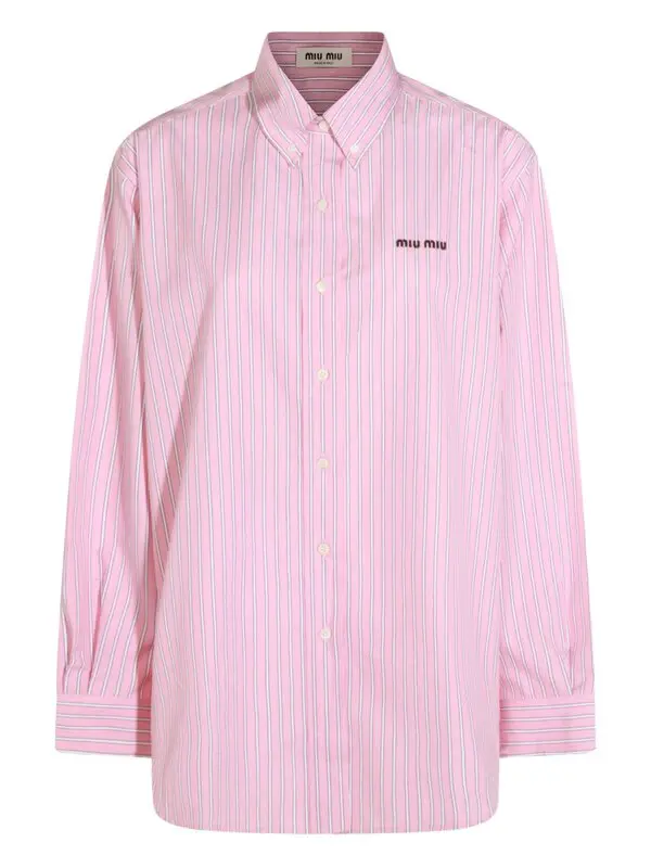 Miu Miu Striped Cotton Shirt - Multicolor