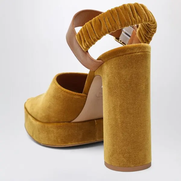 Chloé Aria Platform Sandals - Silver