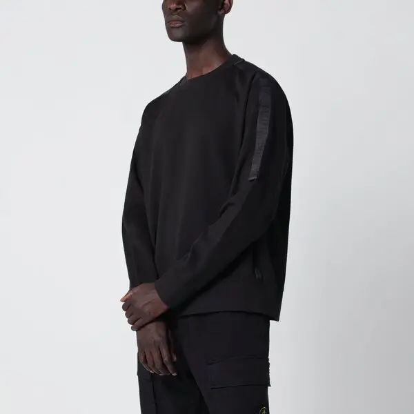 PARAJUMPERS Cotton Blend Crewneck Sweatshirt With Logo Detail - Black