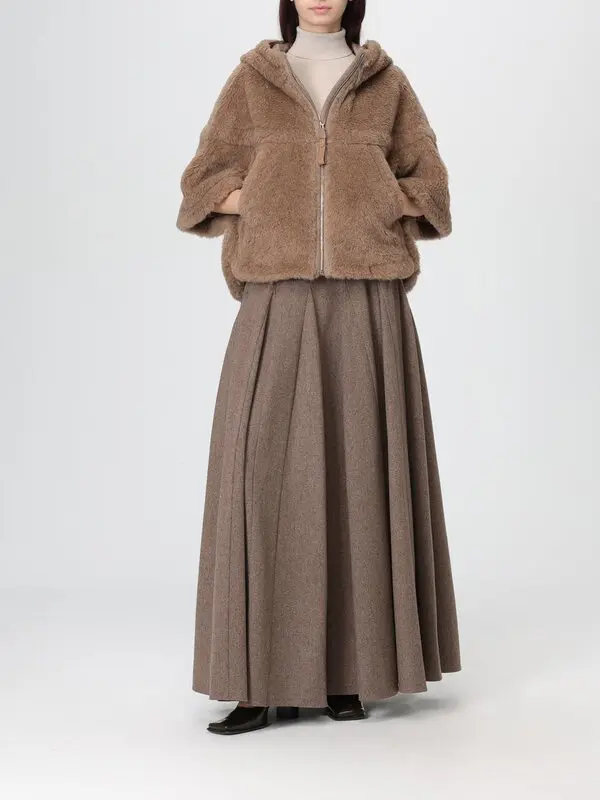 Max Mara Fur Hooded Jacket