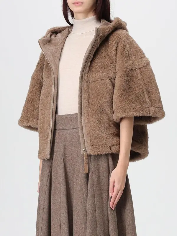 Max Mara Fur Hooded Jacket