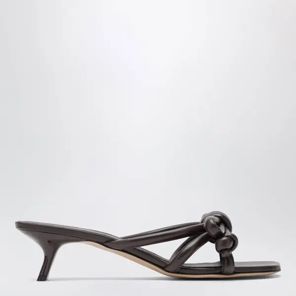 Loewe Lambskin Leather Sandal With Knot Detailing - Brown
