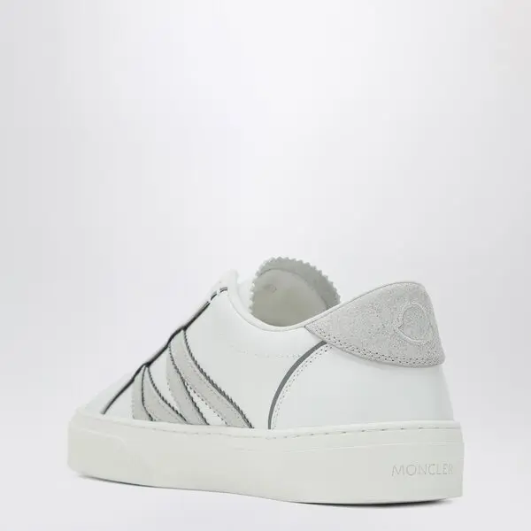 Moncler Leather Monaco Sneakers - White