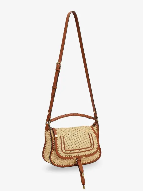 Chloé Marcie Raffia Shoulder Bag