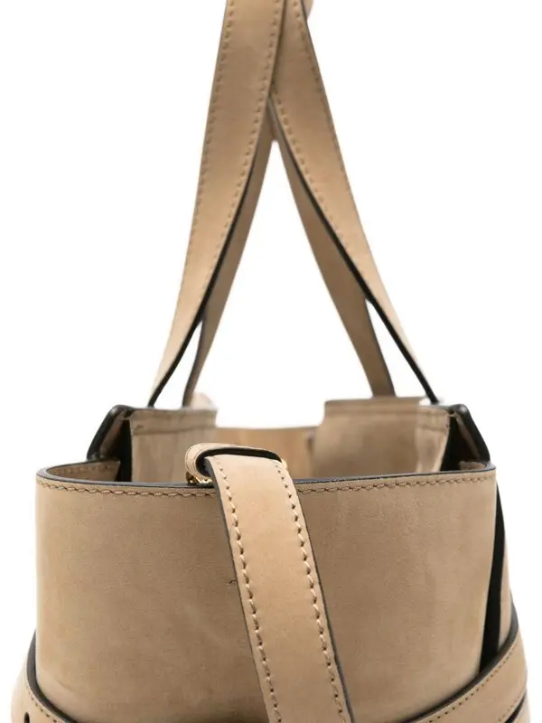 Moschino Tie Detailed Leather Handbag