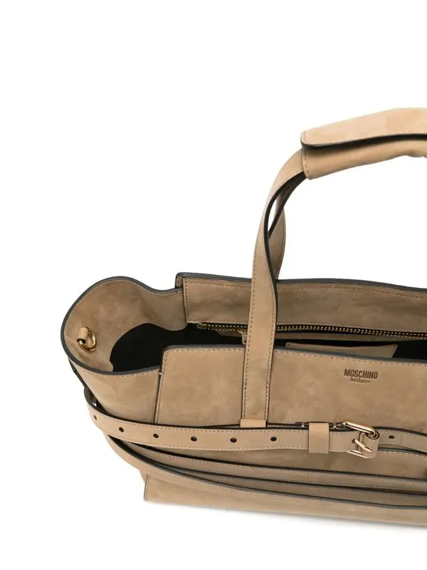 Moschino Tie Detailed Leather Handbag - Multicolor