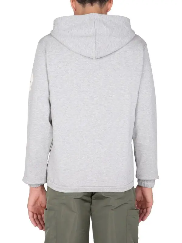Alexander McQueen Sweatshirt With Embroidered Skull - Gray