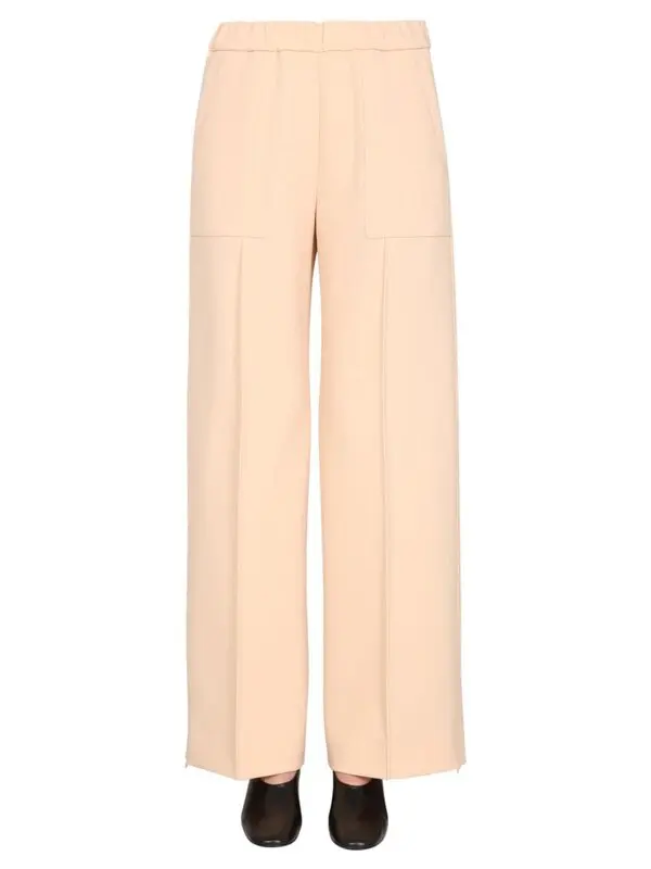 JIL SANDER Wool Pants - Cream