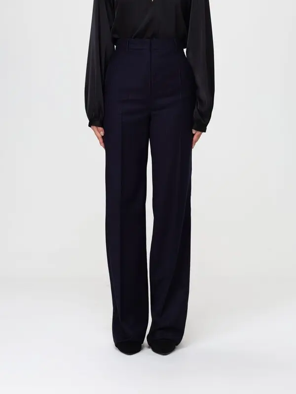 Max Mara Tailored Pinstriped Trousers - Blue