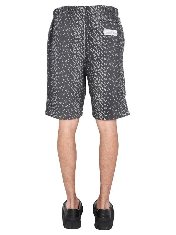 Heron Preston Bermuda Shorts With Rubber Logo - Black