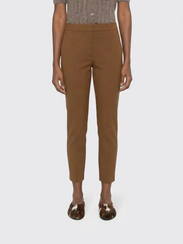 Max Mara Tailored Viscose Blend Trousers - Brown