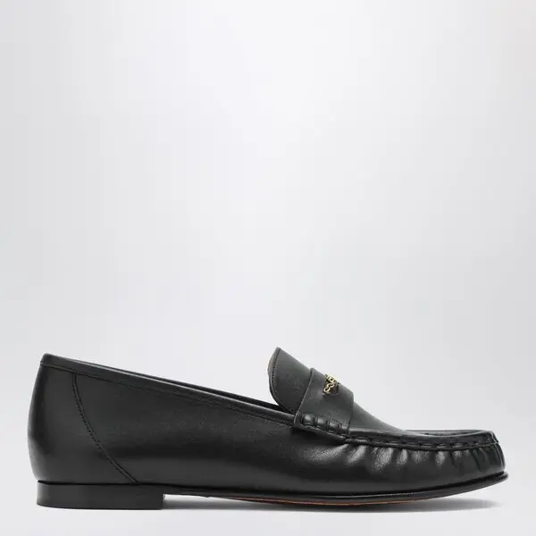 Chloé Leather Loafers With Gold Chain Detail