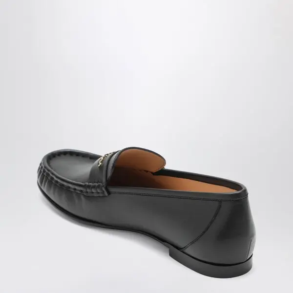 Chloé Leather Loafers With Gold Chain Detail