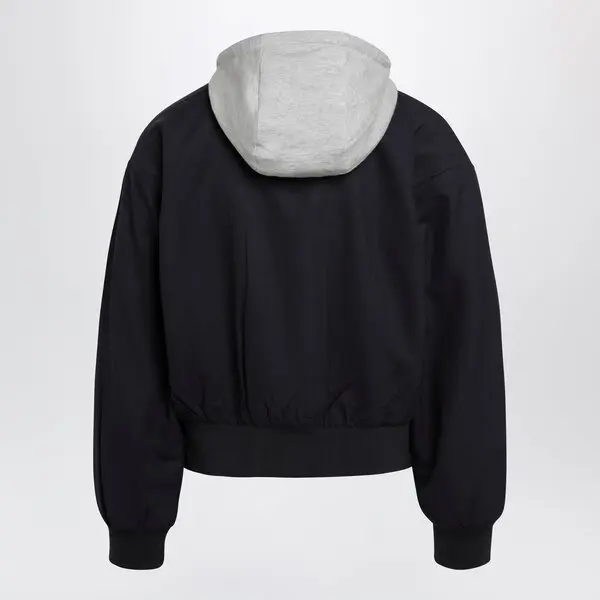 Prada Navy Wool Hooded Jacket