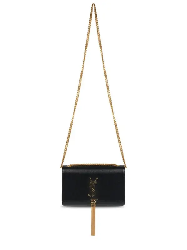 Saint Laurent Monogram Chain Wallet - Black
