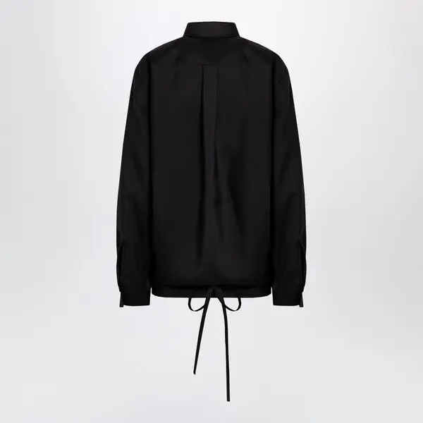 Valentino Garavani Wool, Mohair, And Silk Shirt With Drawstring