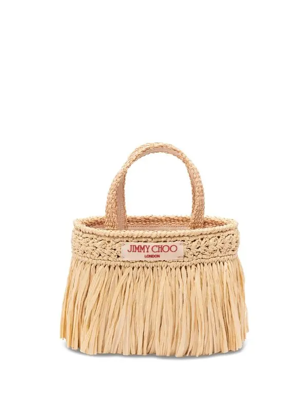 JIMMY CHOO Beach Tote E/w Mini Raffia Bag