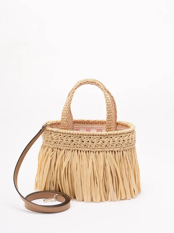 JIMMY CHOO Beach Tote E/w Mini Raffia Bag