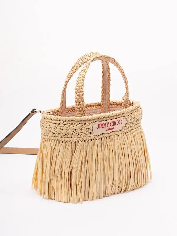 JIMMY CHOO Beach Tote E/w Mini Raffia Bag
