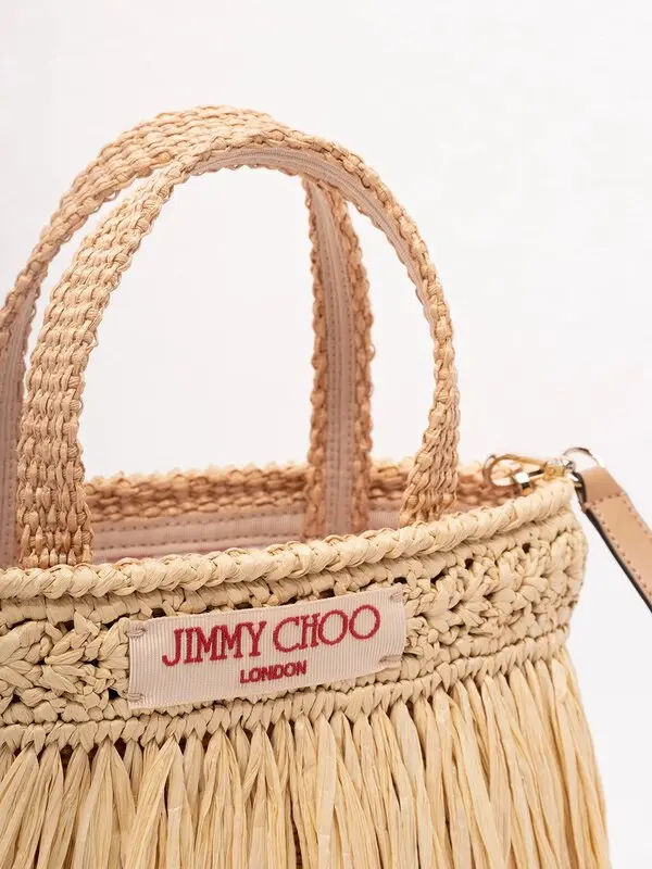 JIMMY CHOO Beach Tote E/w Mini Raffia Bag