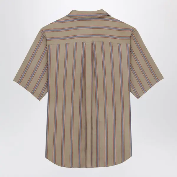 Saint Laurent Boxy Short-sleeve Button-up Cupro Shirt