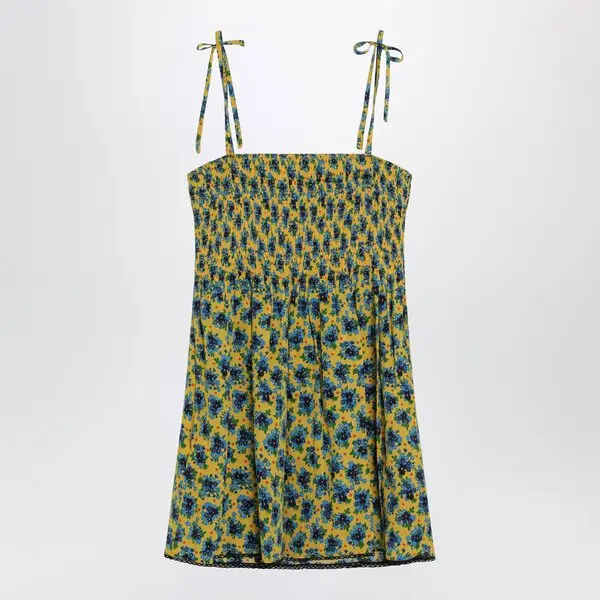 Miu Miu Floral Silk Mini Dress