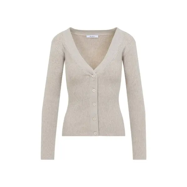 Max Mara Gioiosa Ribbed Wool Blend Cardigan - Multicolor