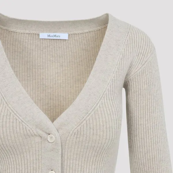Max Mara Gioiosa Ribbed Wool Blend Cardigan - Multicolor