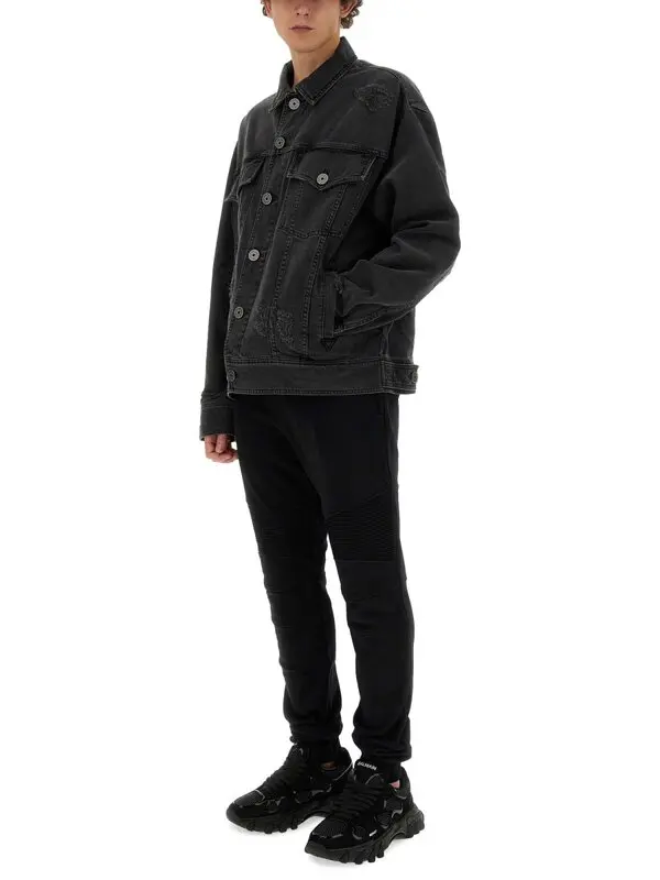 Balmain Distressed Denim Trucker Jacket