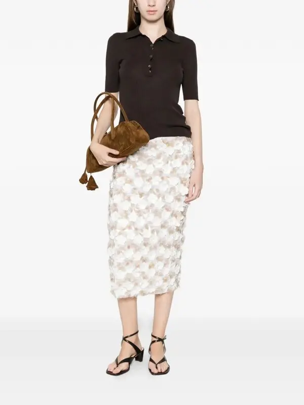 P.a.r.o.s.h Embellished Nylon Midi Skirt
