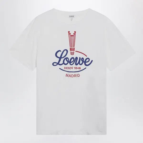 Loewe Crinkled Cotton-blend T-shirt - White