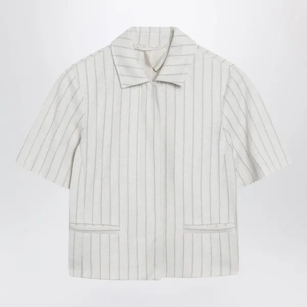 Max Mara Pinstripe Pique Jersey Jacket