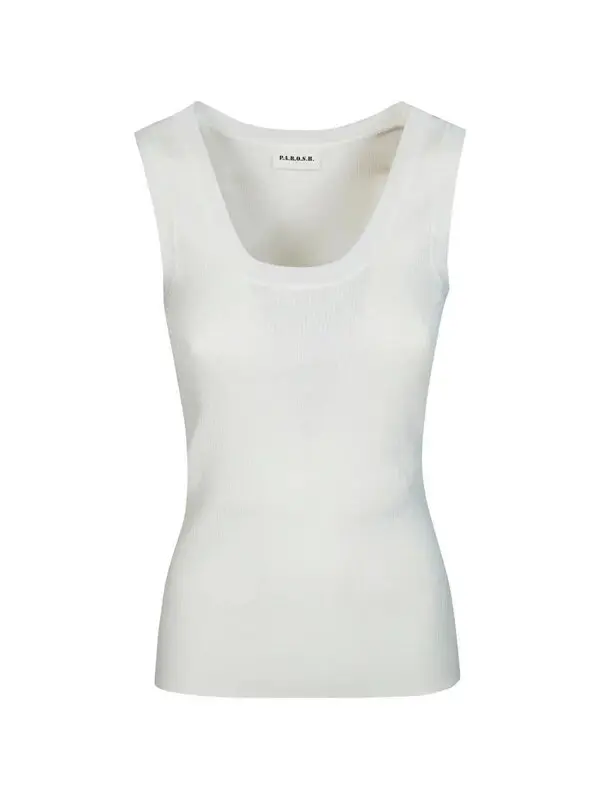 P.a.r.o.s.h Ribbed Sleeveless Knit Top