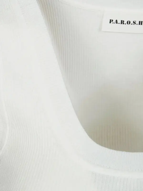 P.a.r.o.s.h Ribbed Sleeveless Knit Top
