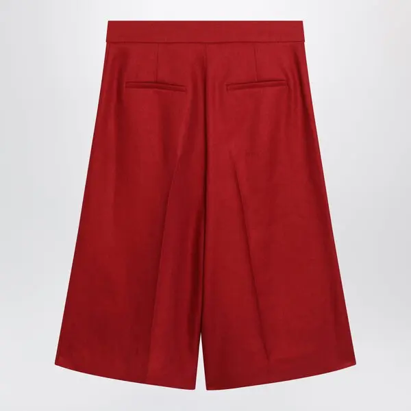 Max Mara Linen Bermuda Shorts - Red