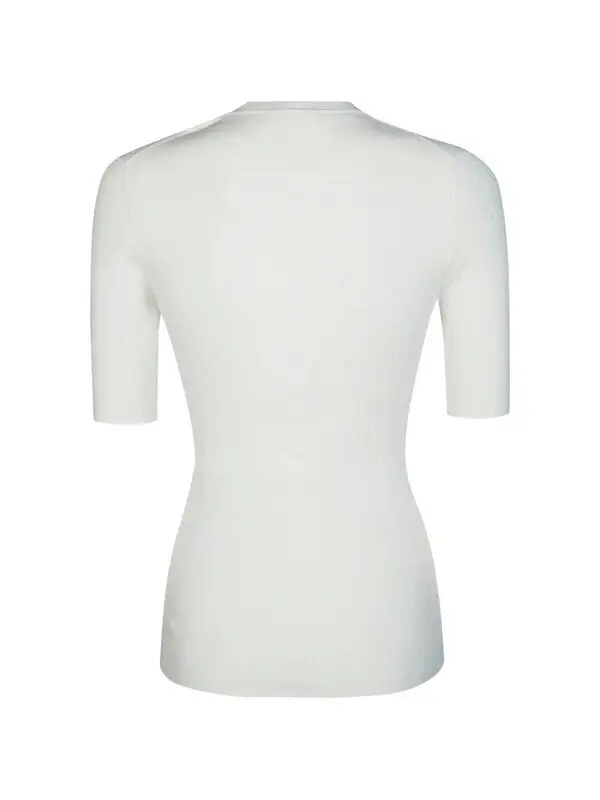P.a.r.o.s.h Ribbed Short Sleeve Sweater