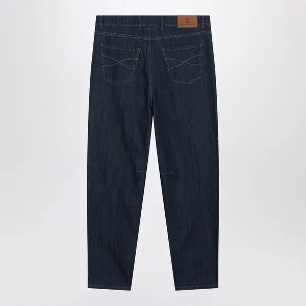 Brunello Cucinelli Pleated Slim-fit Denim Jeans - Blue