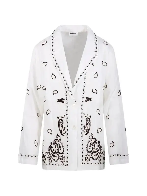 P.a.r.o.s.h Embroidered Linen Jacket - Multicolor