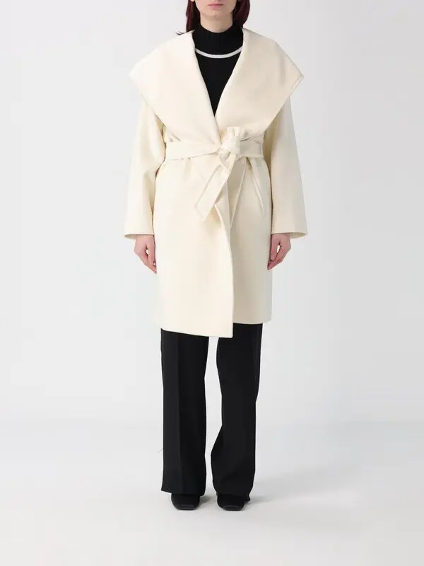 Max Mara Belted Coat - White