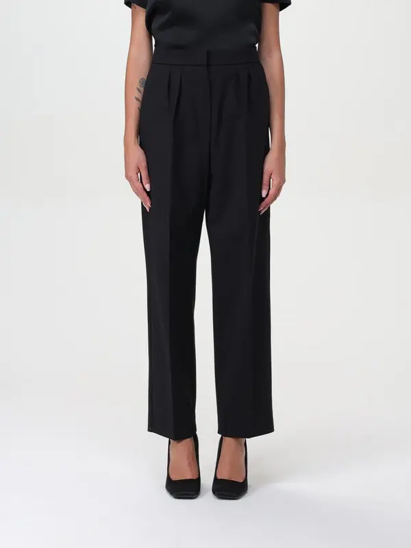Max Mara Virgin Wool Trousers - Black