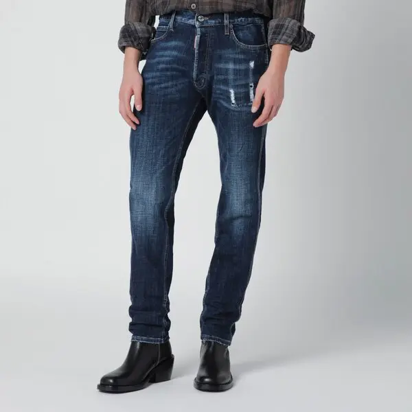 Dsquared2 Slim-fit Washed Denim Jeans With Distressed Details