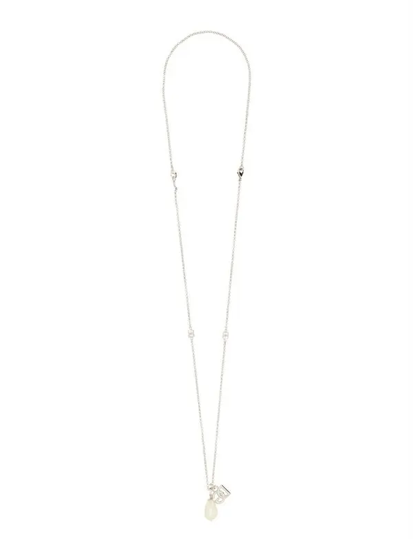 Dolce & Gabbana Dg Logo Drop Necklace - Silver