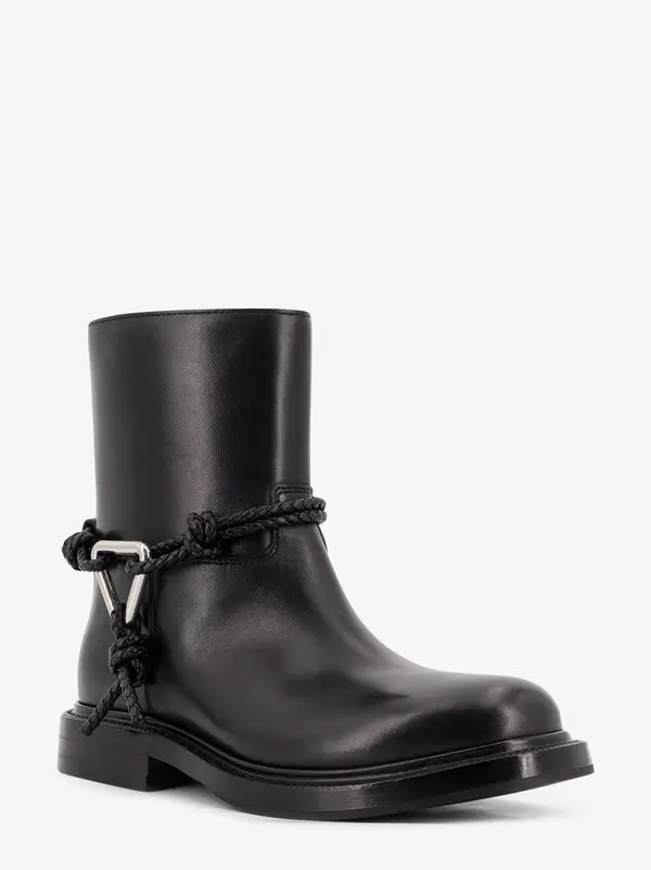 Bottega Veneta Leather Ankle Boots - Black