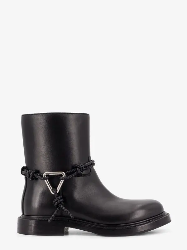 Bottega Veneta Leather Ankle Boots - Black